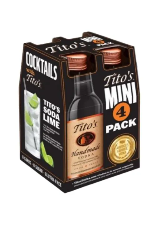 Tito’s Handmade Vodka 50 Ml 4 Pack | Vodka