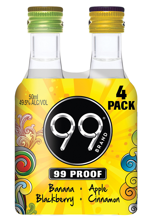 99 Assorted Flavors 4 Pack Liqueur - 50 ML | Cordial | OHLQ